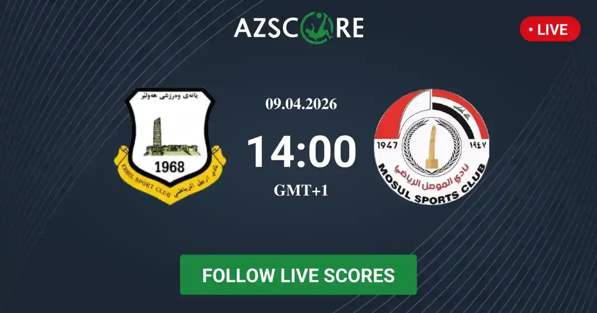 Erbil vs AL Mosul SC 09/04/2026 live score, H2H and stats - Football ...