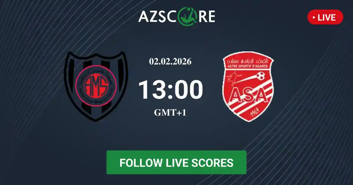 AS Megrine vs AS Agareb 02/02/2026 live score, H2H and stats - Football ...