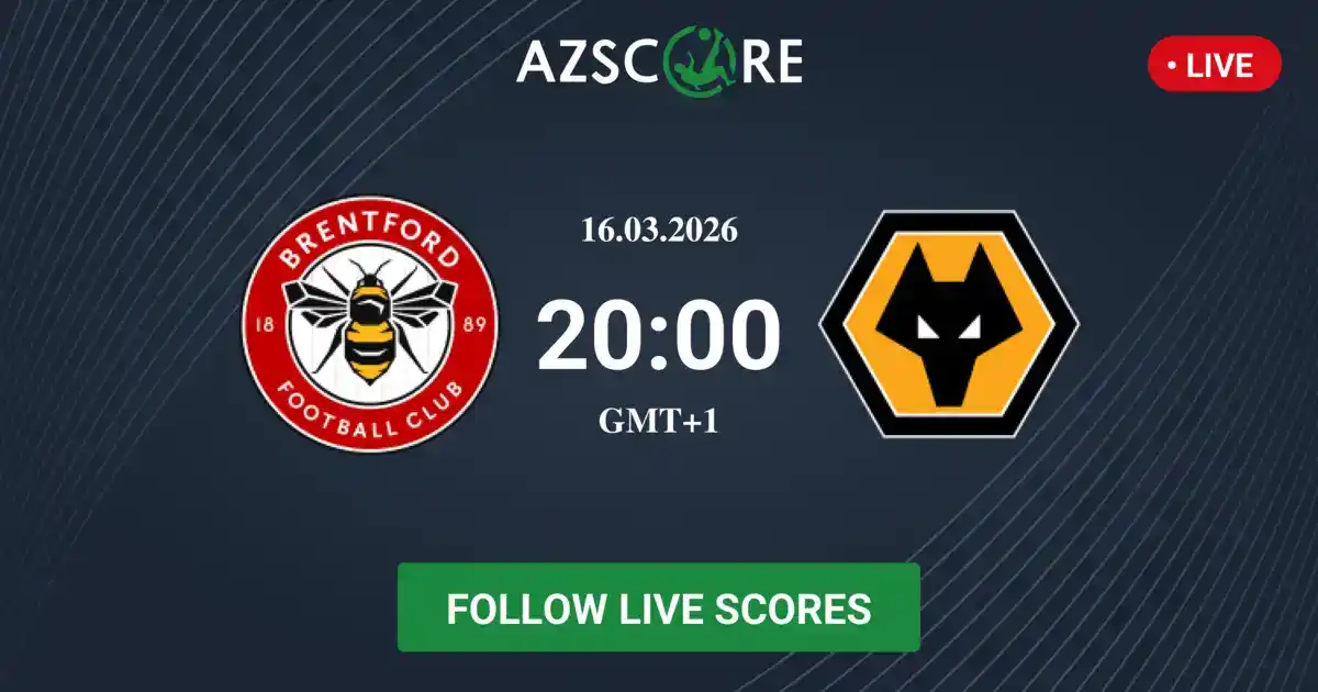 Brentford vs Wolverhampton Wanderers 16/03/2026 live score, H2H and ...