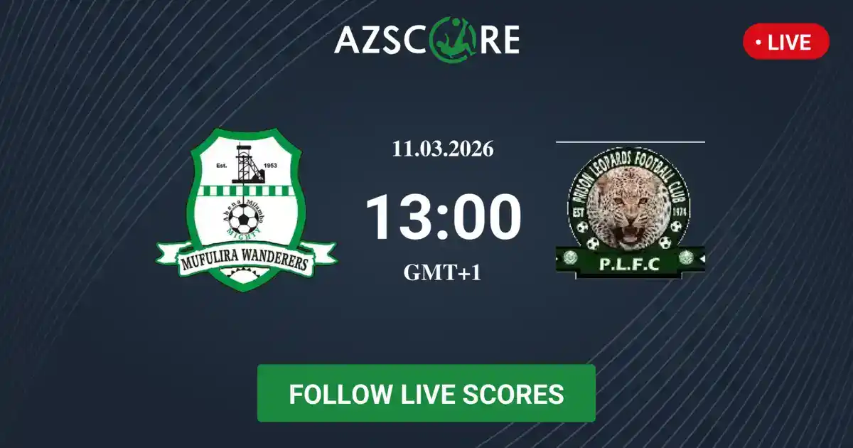 Mufulira Wanderers vs Prison Leopards 11/03/2026 live score, H2H and ...