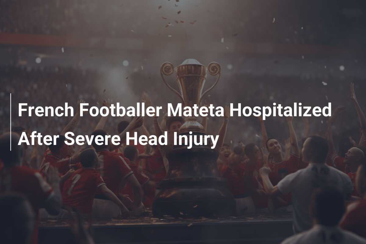 Futbolista francés Mateta hospitalizado tras grave lesión en la cabeza ...