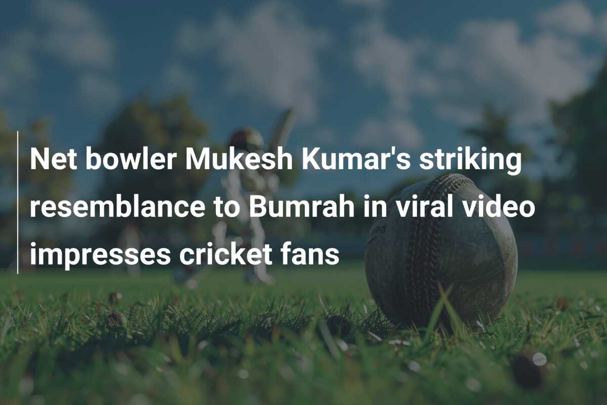 Net bowler Mukesh Kumar’s striking resemblance to Bumrah in viral video ...