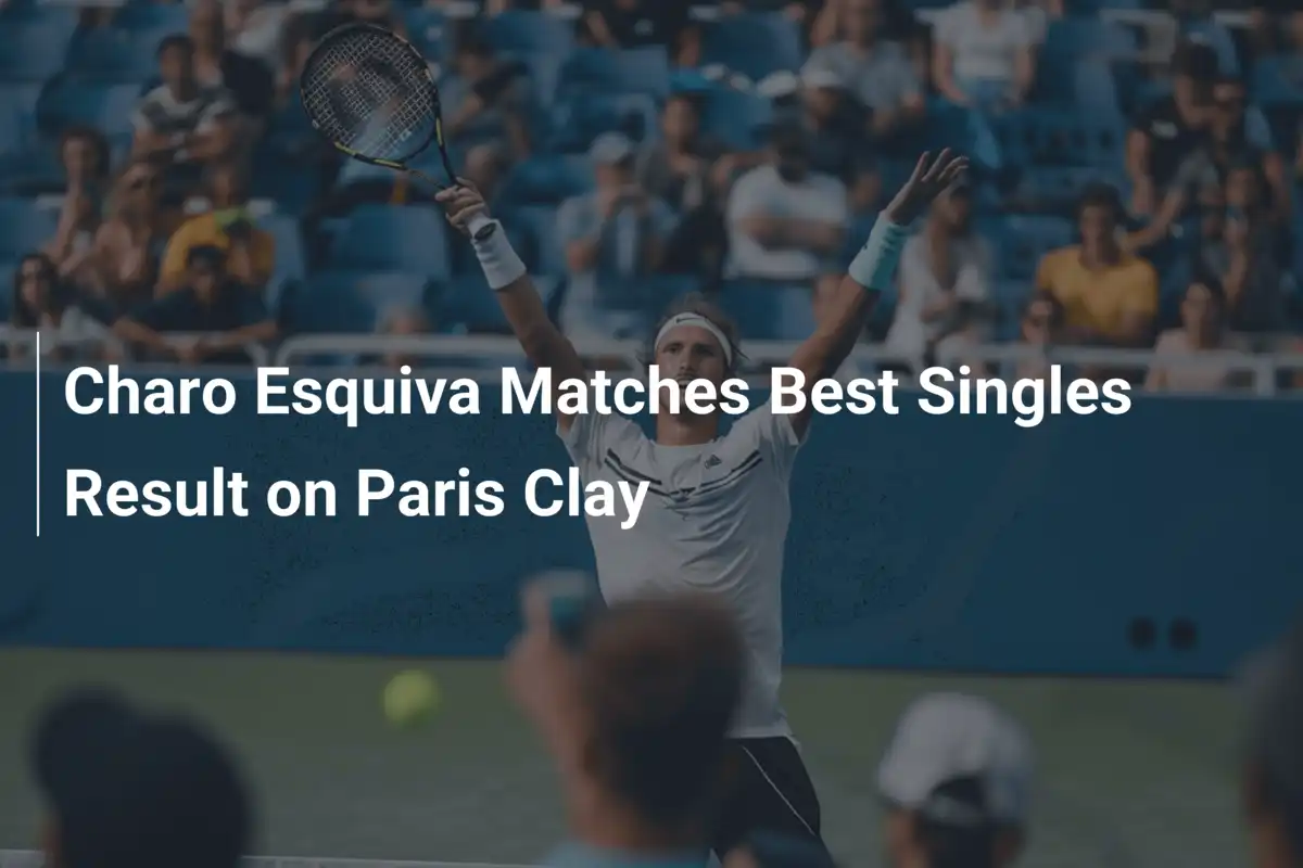 Charo Esquiva égale son meilleur résultat en simple sur la terre battue ...