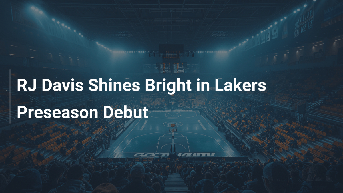 RJ Davis Brille lors des débuts en pré-saison des Lakers - footboom1.com