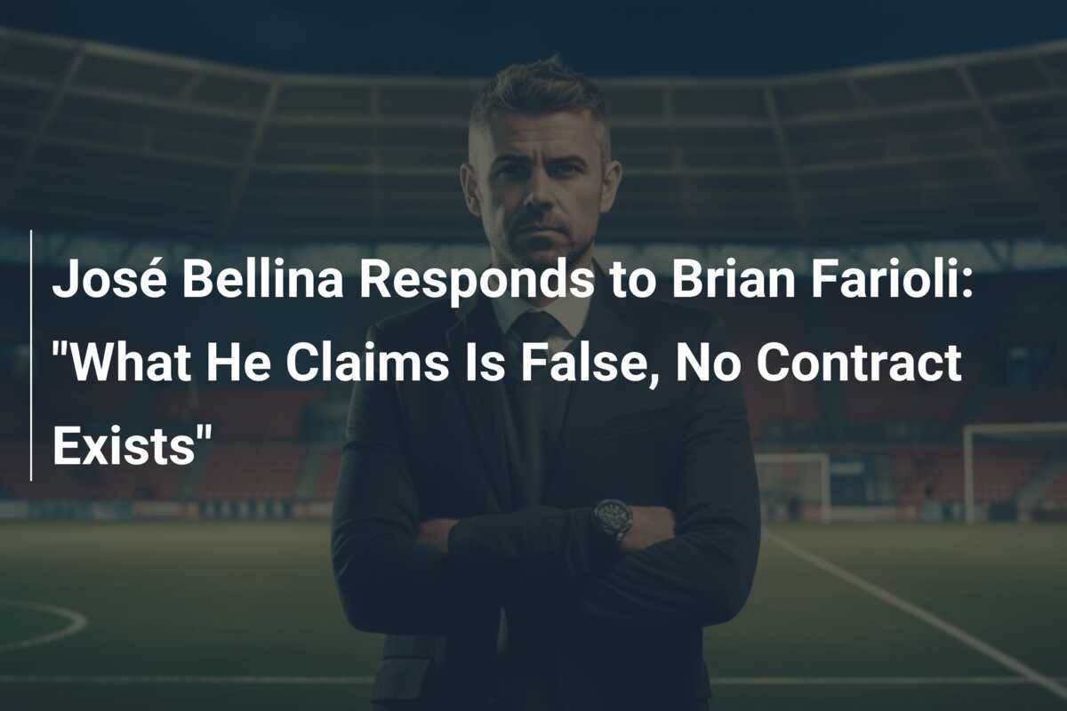 José Bellina répond à Brian Farioli : "Ce qu'il affirme est faux, aucun ...