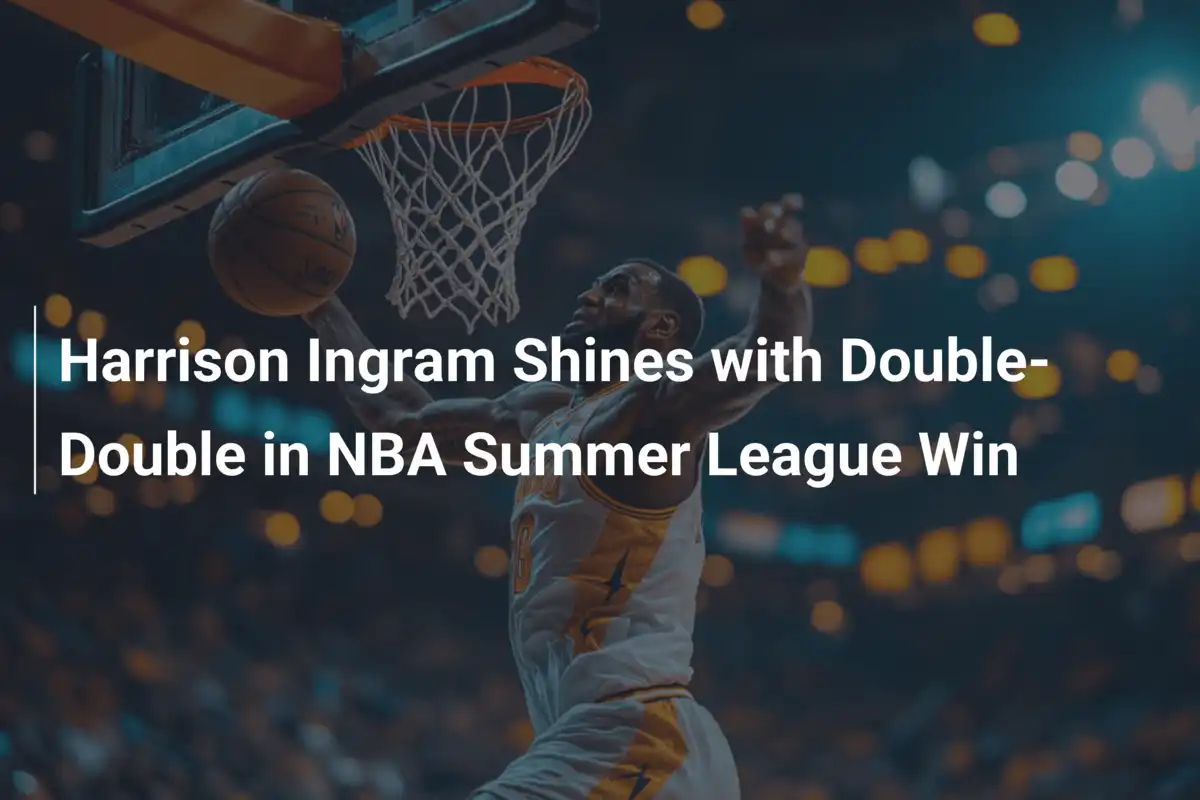 Harrison Ingram Brilha com Double-Double e Guia Spurs à Vitória na NBA ...