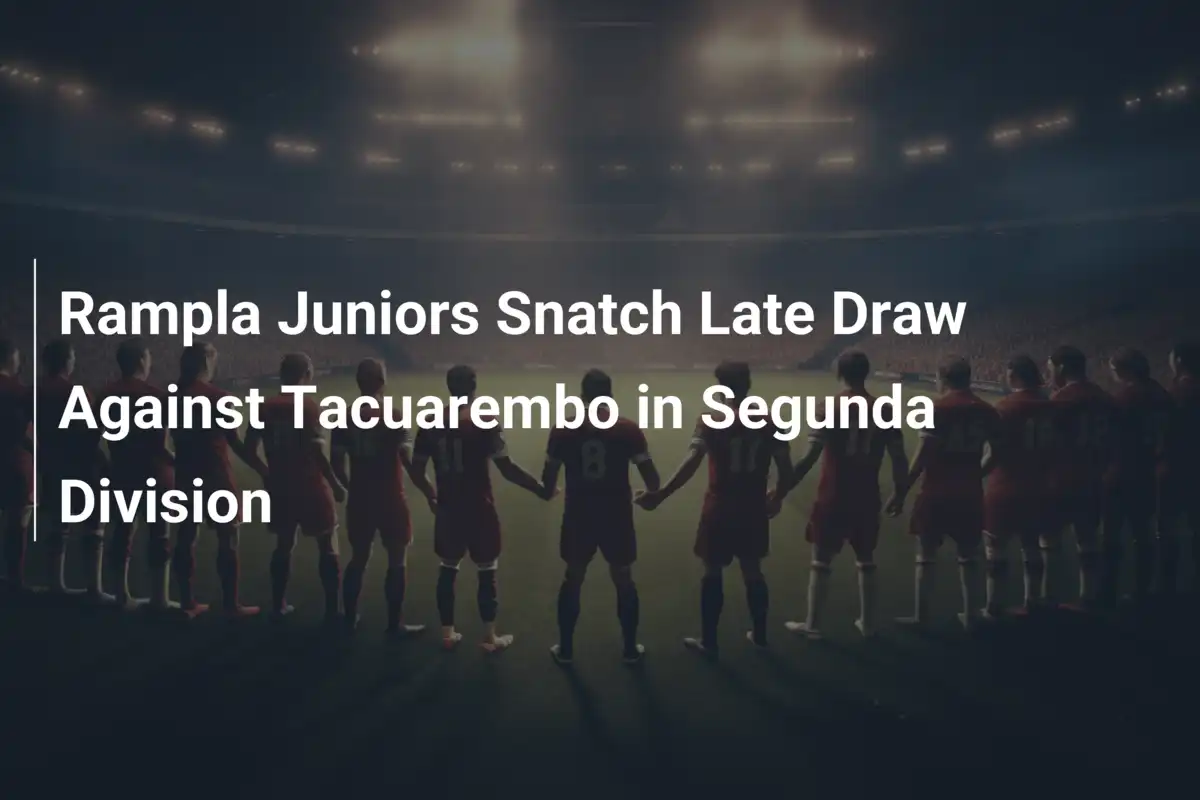 Rampla Juniors Rescata un Empate In Extremis Contra Tacuarembó en la ...