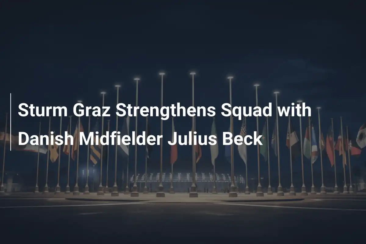 Sturm Graz renforce son milieu de terrain avec le Danois Julius Beck - footboom1.com