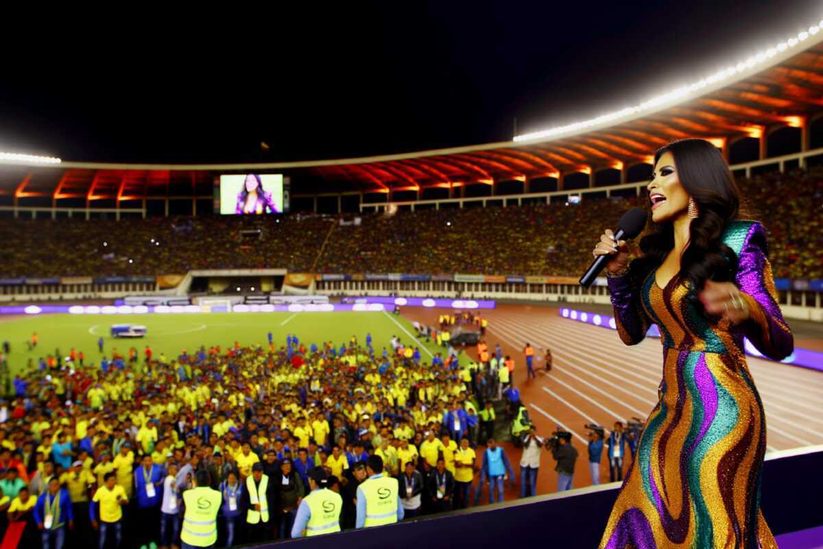 Kathy Valencia Deslumbra en el Evento Noche Amarilla en Medio de ...