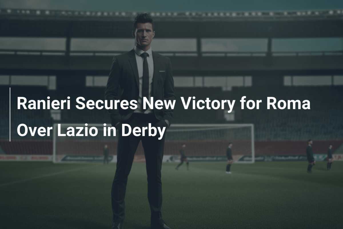 Ranieri Asegura Nueva Victoria para la Roma Sobre el Lazio en el Derby ...