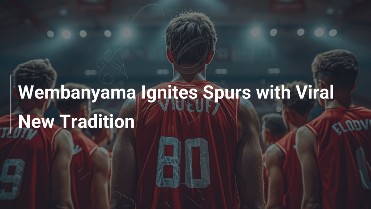 Wembanyama Ignites Spurs with Viral New Tradition - footboom1.com