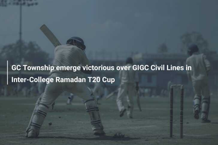 GC Township emerge victorious over GIGC Civil Lines in Inter-College ...