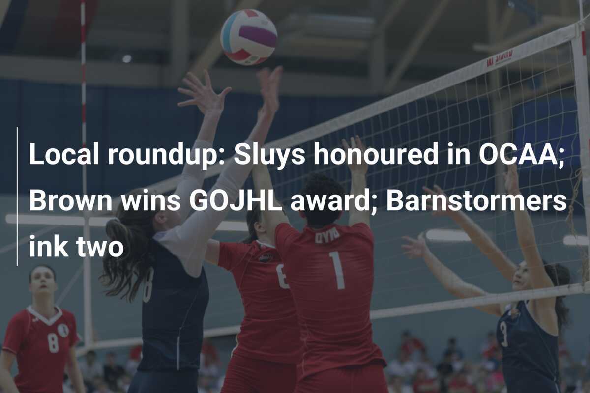 Local roundup: Sluys honoured in OCAA; Brown wins GOJHL award ...
