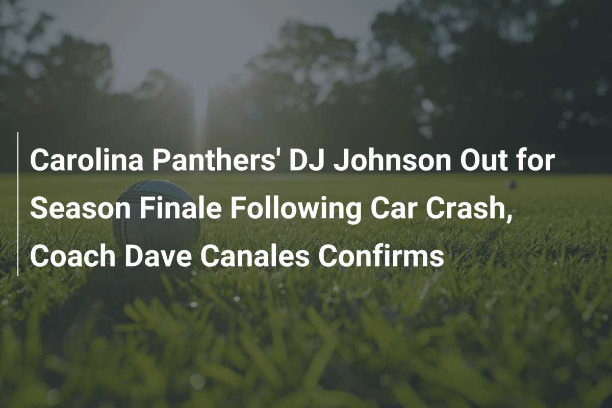 Carolina Panthers' DJ Johnson Out for Season Finale Following Car Crash ...
