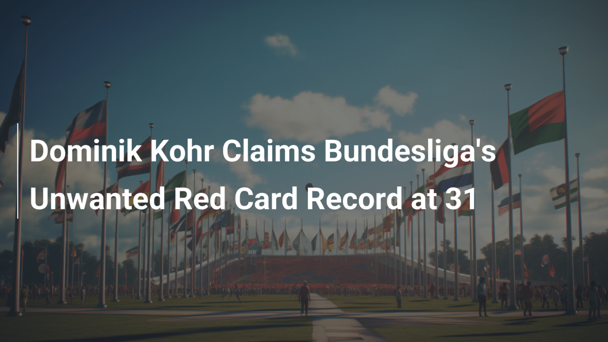 Dominik Kohr Thiết Lập Kỷ Lục Thẻ Đỏ Không Mong Muốn Của Bundesliga Ở ...