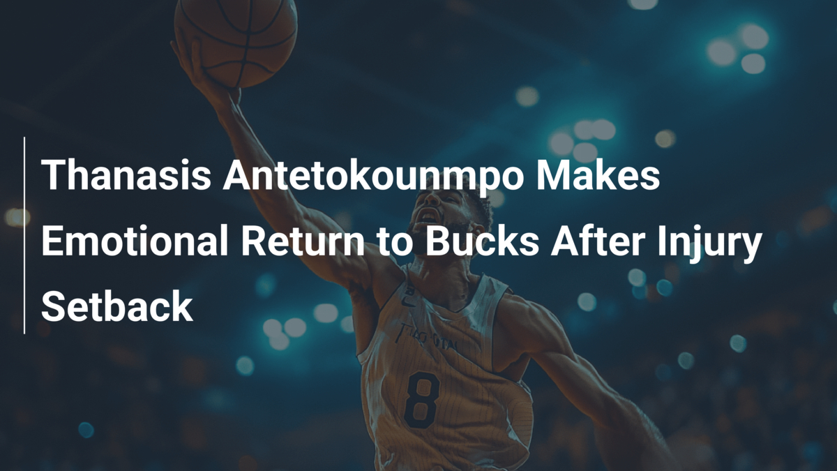 Thanasis Antetokounmpo Makes Emotional Return to Bucks After Injury ...