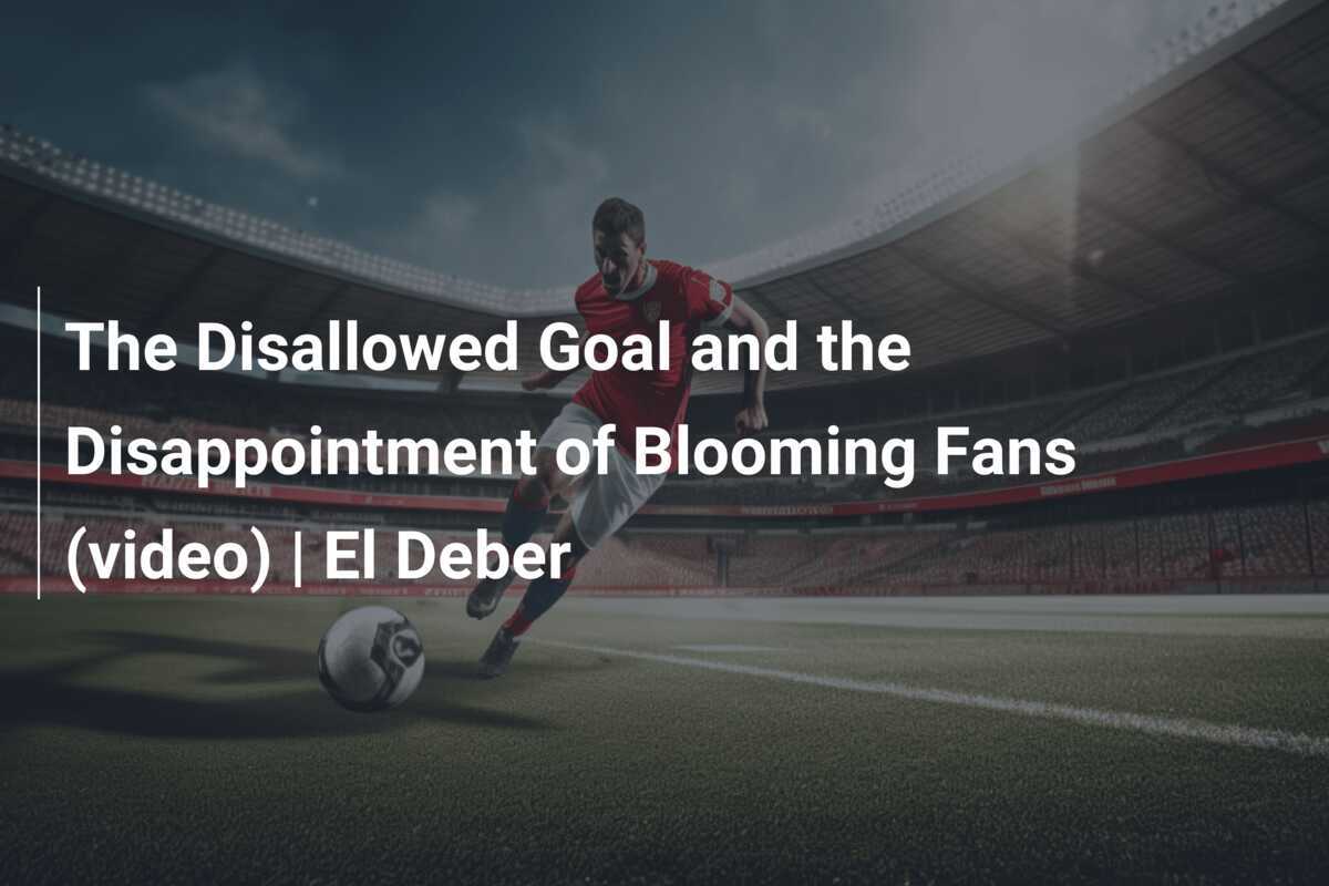 The Disallowed Goal and the Disappointment of Blooming Fans (video ...
