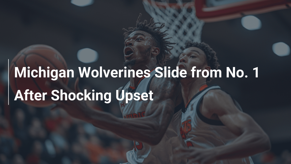 Wolverines de Michigan Despencam do 1º Lugar Após Choque - footboom1.com