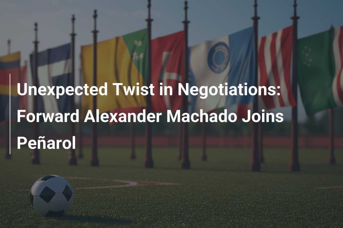 Reviravolta Nas Negociações: Atacante Alexander Machado Assina com o ...