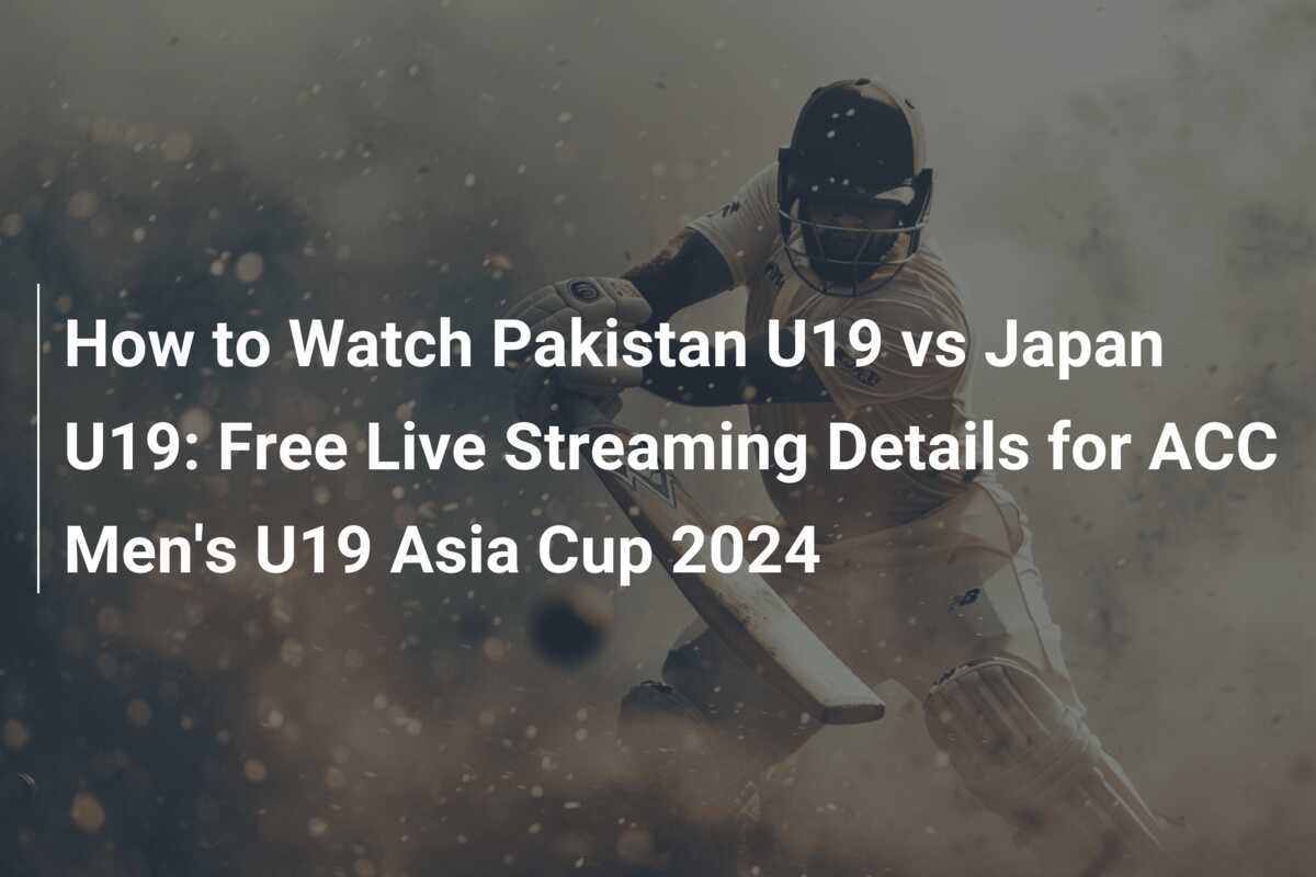 How to Watch Pakistan U19 vs Japan U19: Free Live Streaming Details for ACC Men's U19 Asia Cup ...