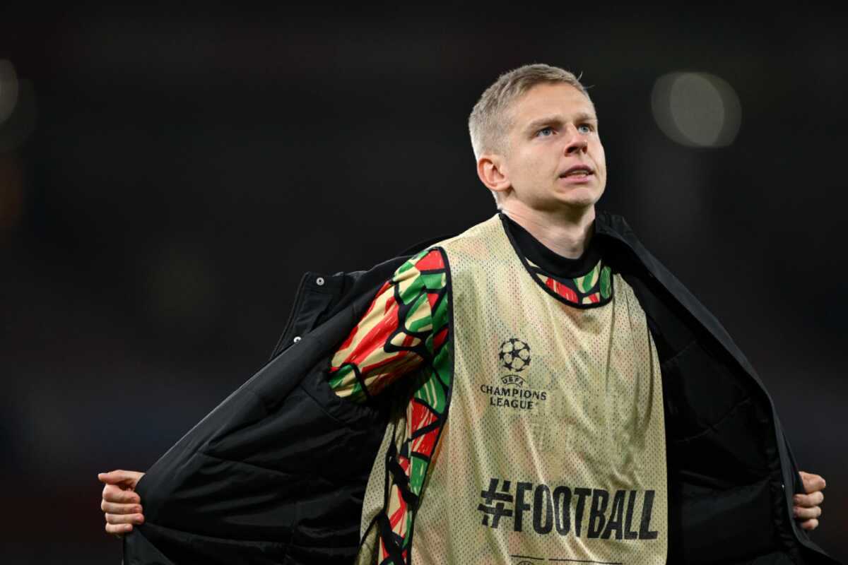 Oleksandr Zinchenko - on the Bench for Match Against PSV - footboom1.com