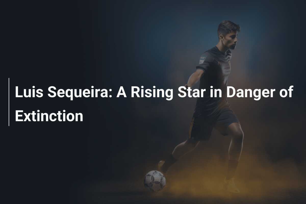 Luis Sequeira: Ngôi Sao Trẻ Đang Đối Mặt Với Nguy Cơ Tuyệt Chủng - footboom1.com