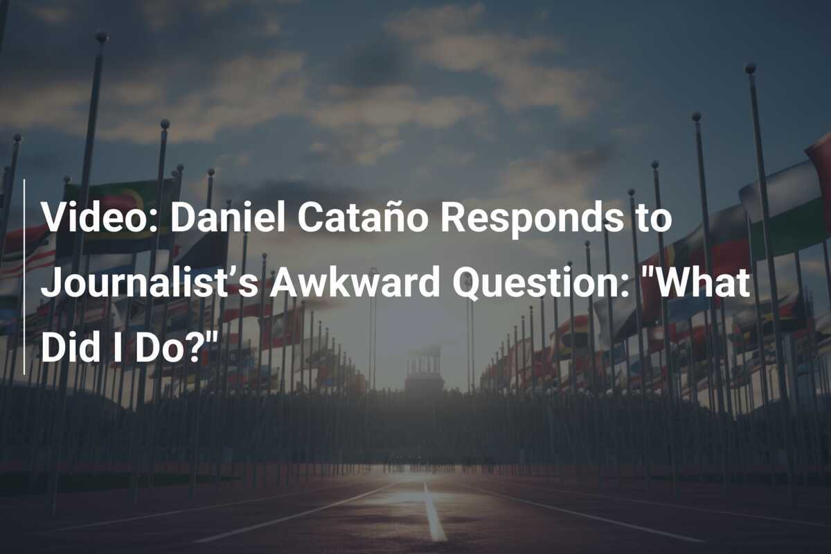 Vidéo : Daniel Cataño répond à la question gênante d'un journaliste ...