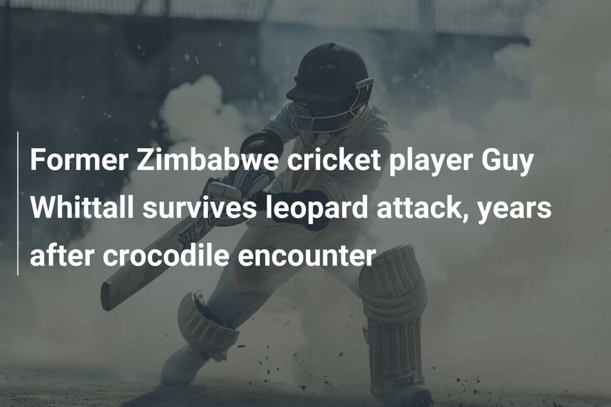 Former Zimbabwe cricket player Guy Whittall survives leopard attack ...