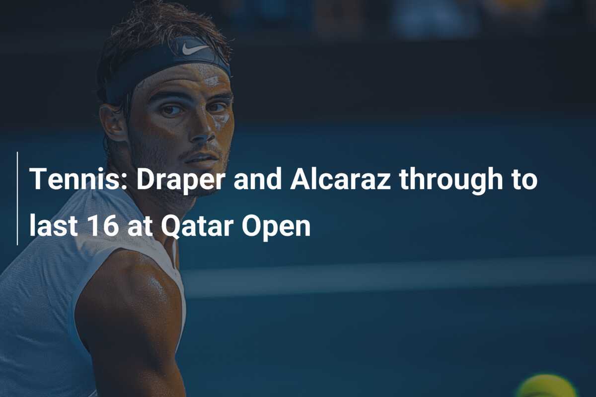 Tenis: Draper y Alcaraz avanzan a octavos de final en el Qatar Open ...