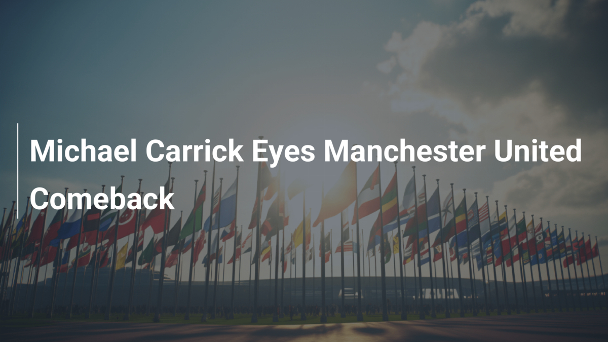 Michael Carrick vise un retour à Manchester United - footboom1.com