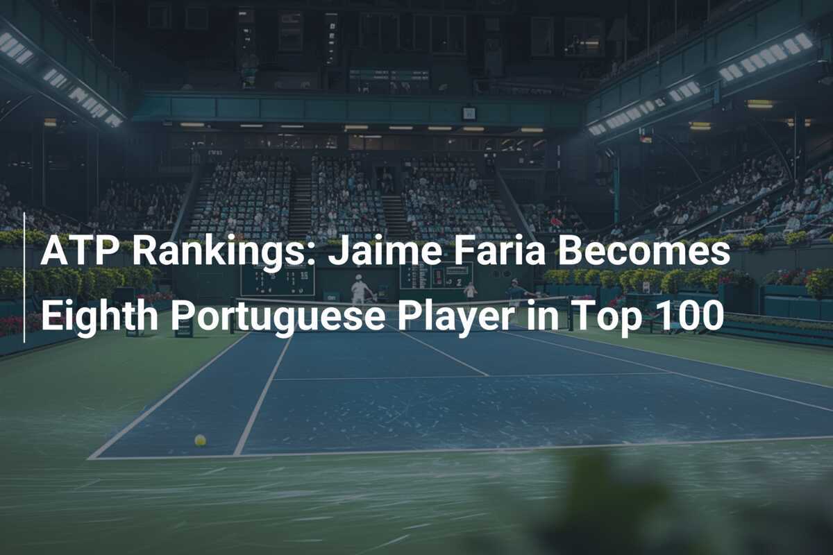 Ranking ATP: Jaime Faria Torna-se Oitavo Jogador Português no Top 100 - footboom1.com