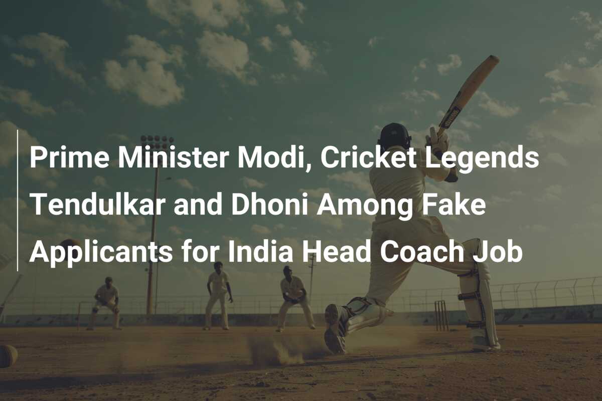 Prime Minister Modi, Cricket Legends Tendulkar and Dhoni Among Fake ...