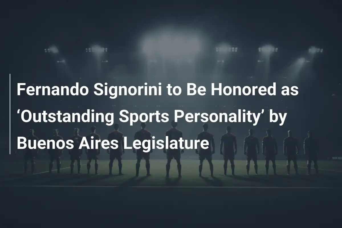 Fernando Signorini Ricever il Premio come ‘Personalità Sportiva ...