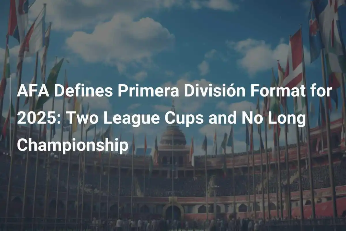 AFA Defines Primera División Format for 2025: Two League Cups and No ...