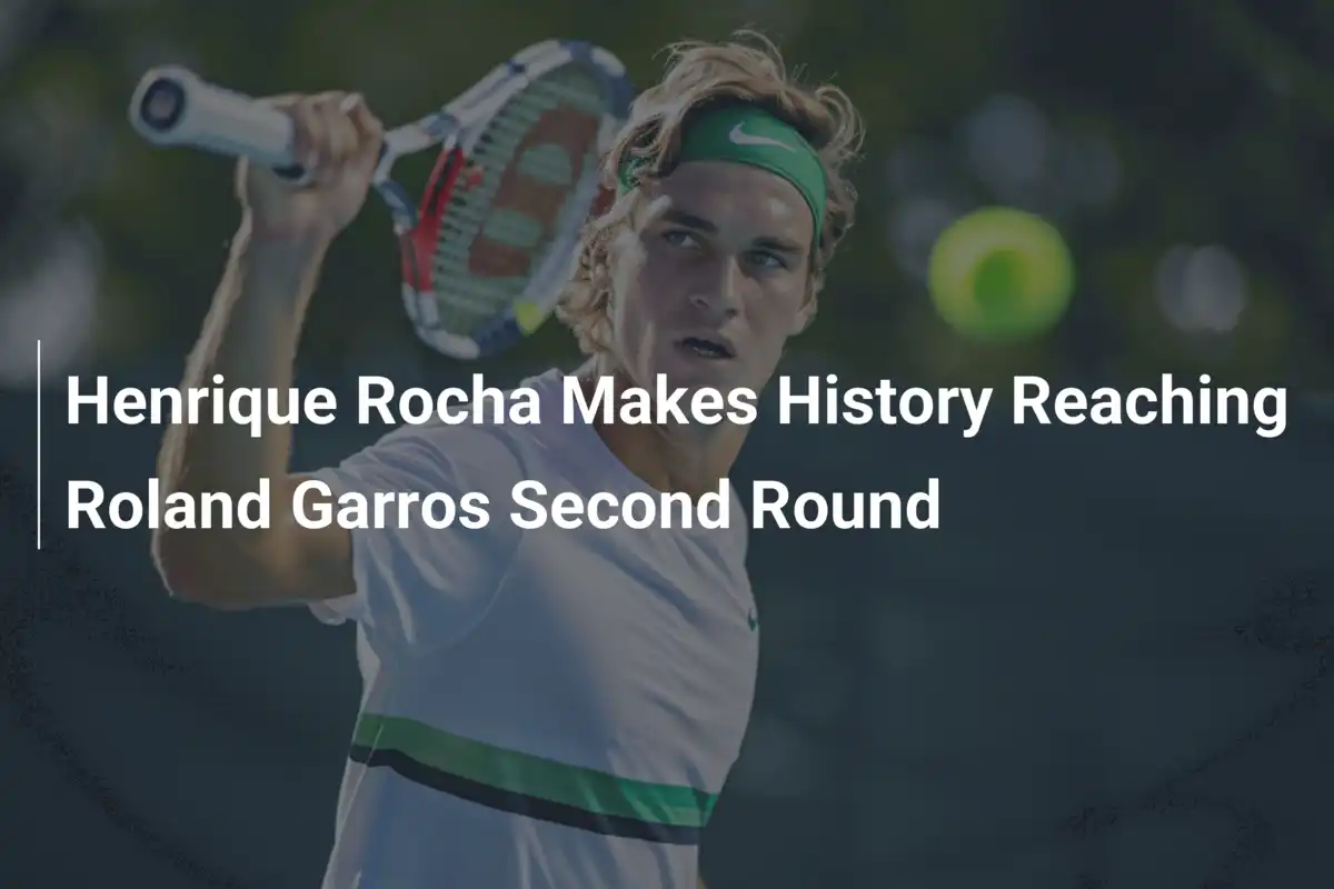 ヘンリケ・ホシャがローランギャロス2回戦出の歴史を刻む - footboom1.com