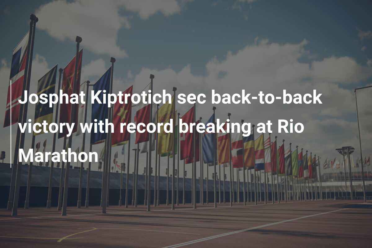 Josphat Kiptrotich sec back-to-back victory with record breaking at Rio ...