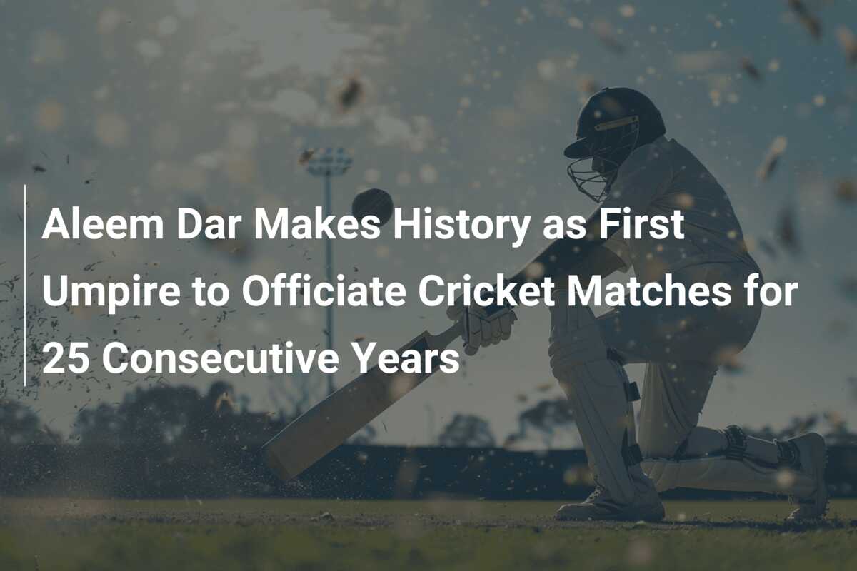 Aleem Dar Makes History as First Umpire to Officiate Cricket Matches ...