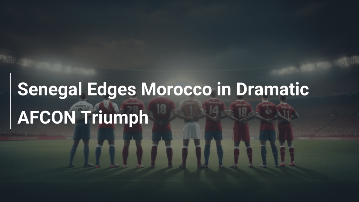 Senegal Supera Marrocos em Triunfo Dramático da CAN - footboom1.com