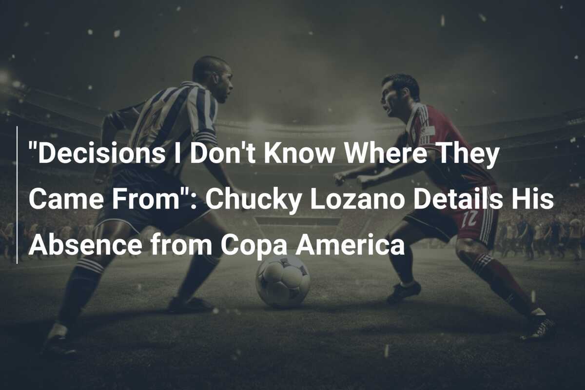 "Decisions I Don't Know Where They Came From": Chucky Lozano Details ...