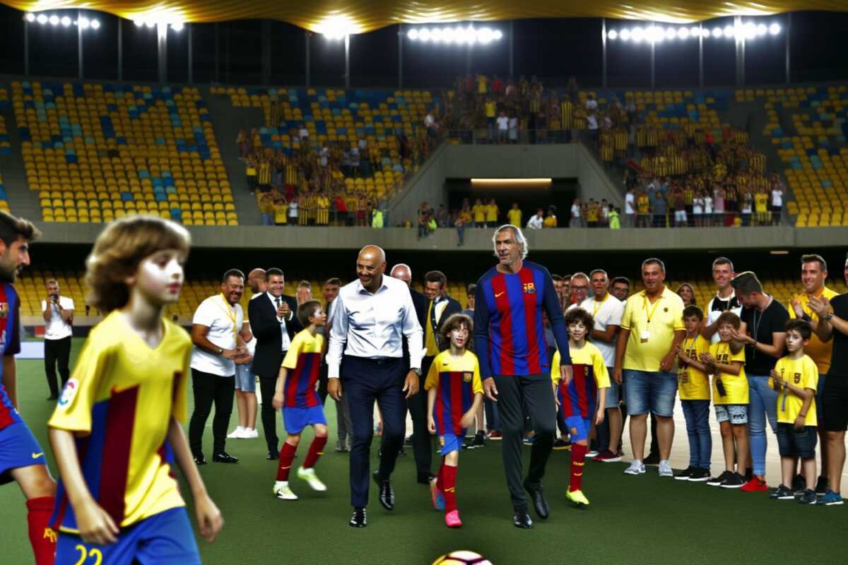 Puyol Rouba a Cena no Evento Noche Amarilla, Inspirando Jovens ...