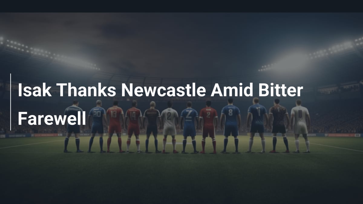 Isak Thanks Newcastle Amid Bitter Farewell - footboom1.com