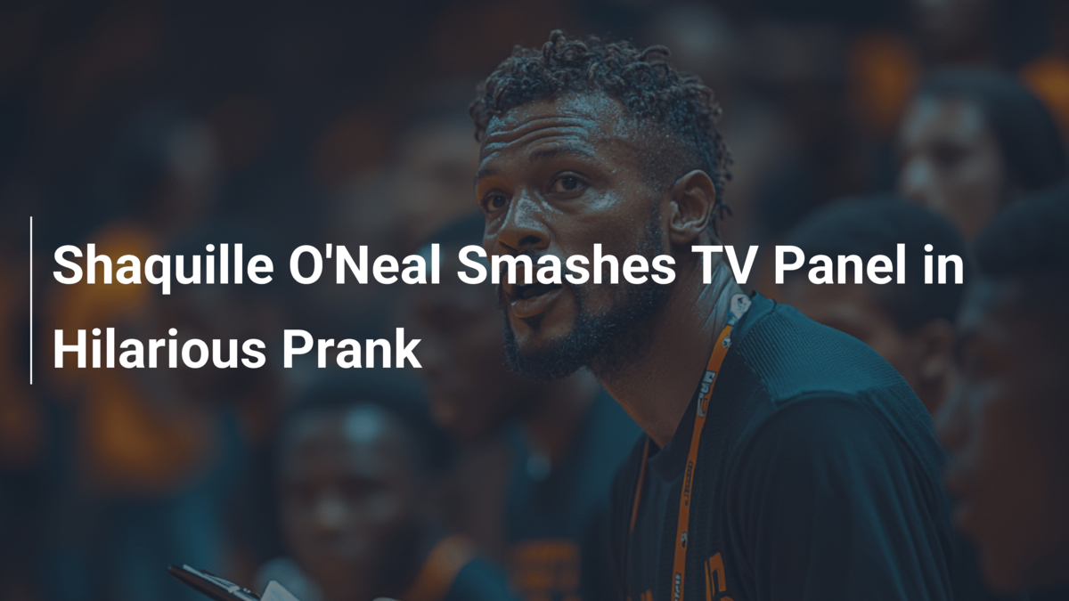 Shaquille O'Neal Smashes TV Panel in Hilarious Prank - footboom1.com